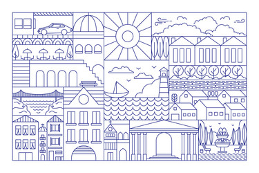 Simple City Landscape Vector Images (over 6,100)