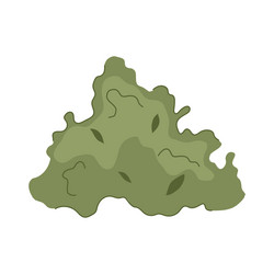 Green garden shrub cartoon Royalty Free Vector Image