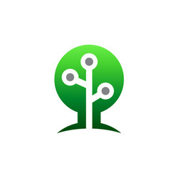 Tech plant logo Royalty Free Vector Image - VectorStock