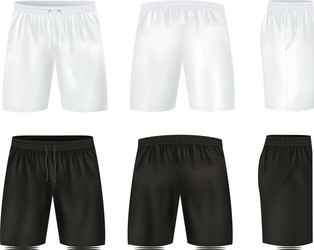 Black Shorts Template Royalty Free Vector Image