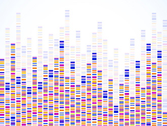 Dna test infographic barcoding genome Royalty Free Vector