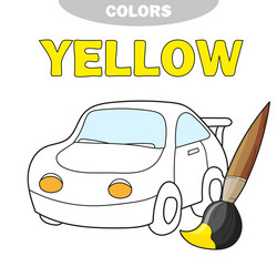 Yellow learn the color of primary Royalty Free Vector Image