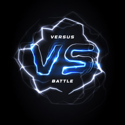 Versus vs logo battle headline template Royalty Free Vector