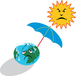 Global warming poster with earth on fire Vector Image