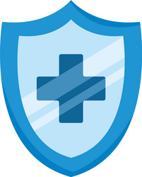 Medical blue shield Royalty Free Vector Image - VectorStock