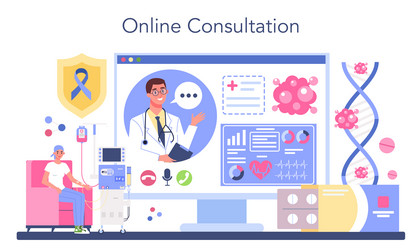 Professional oncologist cancer disease diagnostic Vector Image