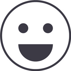 Happy and sad emoji line icon sign Royalty Free Vector Image