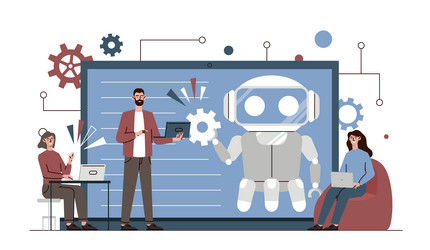 Workflow abstract concept Royalty Free Vector Image