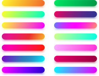 Colorful rounded icon templates isolated on white Vector Image