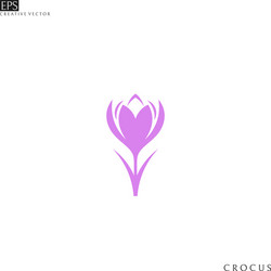 Crocus logo Royalty Free Vector Image - VectorStock