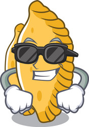 With megaphone sausage character cartoon style Vector Image