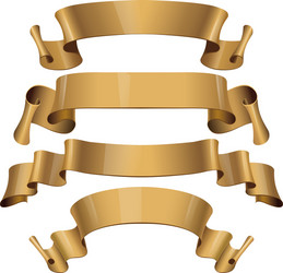 Red glossy ribbons on a white background Vector Image