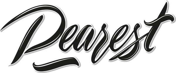 Handwritten lettering dearest pink Royalty Free Vector Image