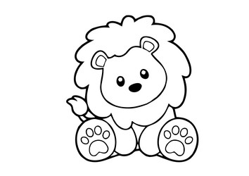 Baby Lions Coloring Pages