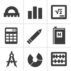 Math icon set Royalty Free Vector Image - VectorStock