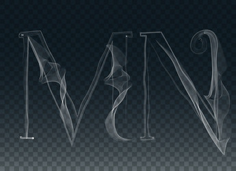 Smoke font letter w Royalty Free Vector Image - VectorStock