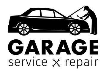 Auto center garage service and repair logo Vector Image