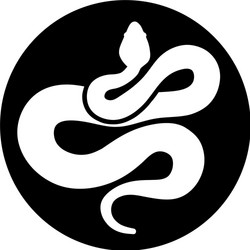 Python snake logo animal graphic design Royalty Free Vector