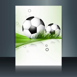 Green color football headers design Royalty Free Vector