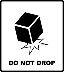 Do not roll packaging symbol Royalty Free Vector Image