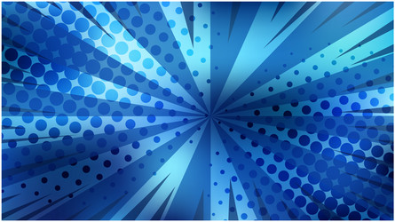 Blue and violet retro comic background with waves Vector Image
