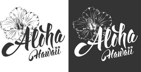 Aloha Font Hawaiian Hawaii Logo Vector Images (53)