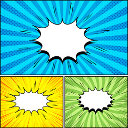Comic book pages set Royalty Free Vector Image