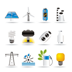 Electricity icons set Royalty Free Vector Image