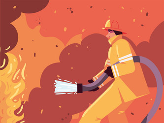 Fireman Putting Out Fire Vector Images (over 110)