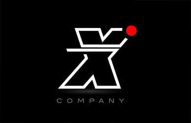 Red x alphabet letter logo icon design Royalty Free Vector