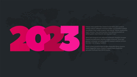 2023 year sign infographic icon background Vector Image
