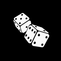 Gaming game dice lucky gambling dice symbol Vector Image