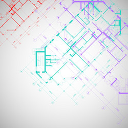 Gray architectural background with building plans Vector Image