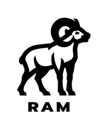 Ram logo symbol Royalty Free Vector Image - VectorStock