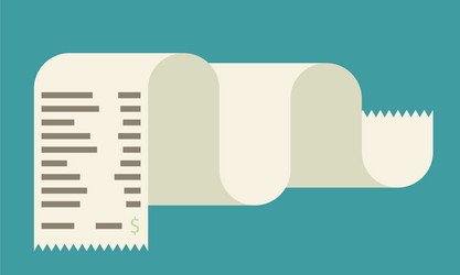 Bank receipt icon in different style receipt Vector Image