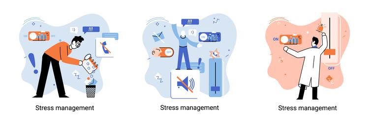 Stress management abstract metaphor pressure Vector Image