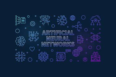Neural network Royalty Free Vector Image - VectorStock