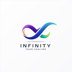 3d circle connect infinity logo Royalty Free Vector Image