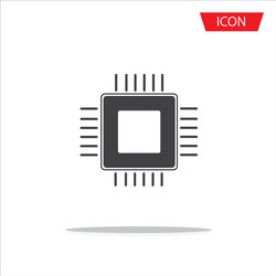 Cpu icon central processing unit Royalty Free Vector Image
