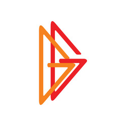 Letter gg circles geometric link line logo Vector Image