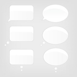 Modern bubble speech icons set Royalty Free Vector Image