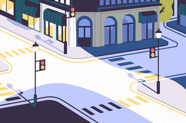 Cityscape with street intersection elegant Vector Image