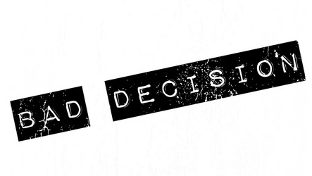 Bad decision rubber stamp Royalty Free Vector Image