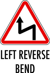 Left hair pin bend sign isolated on white Vector Image