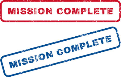 Mission accomplished rubber stamp Royalty Free Vector Image