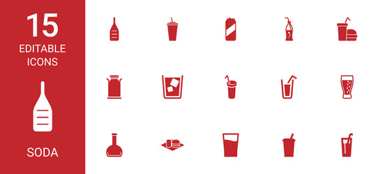 25 soda icons Royalty Free Vector Image - VectorStock