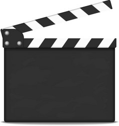 Open and closed clapper boards Royalty Free Vector Image