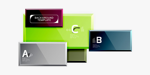 Geometrical design squares abstract banner glossy Vector Image