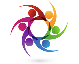 Teamwork friends together icon Royalty Free Vector Image