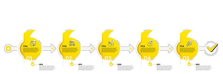 Gym infographic 5 steps timeline sport process Vector Image